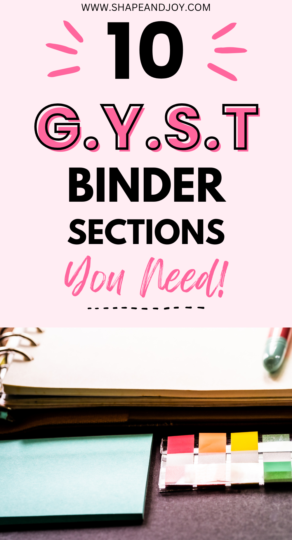GYST Binder: Your Ultimate Tool for Organising Your Life (And Finally ...